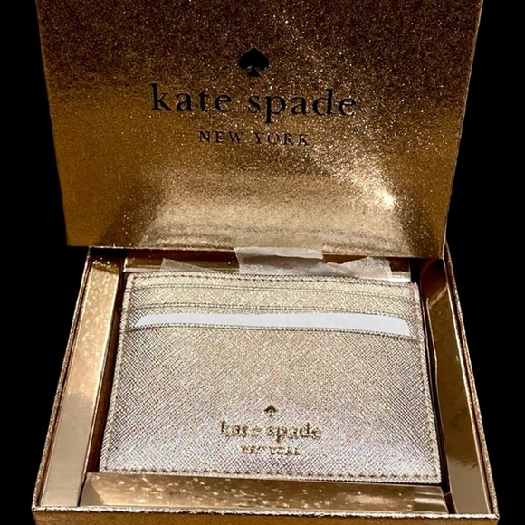 kate spade | Accessories | Kate Spade Glittering Rose Card Holder ...